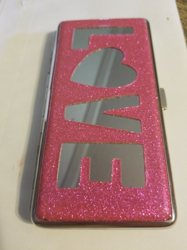 Eclipse Pink Glitter 120's Crush Proof Metal Cigarette Case PayPal ...