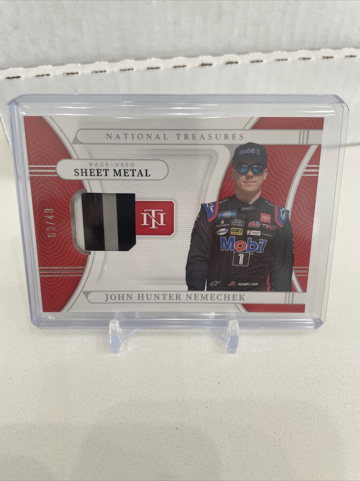 John Hunter Nemechek 2022 Panini National Treasure Racing Used Sheet ...
