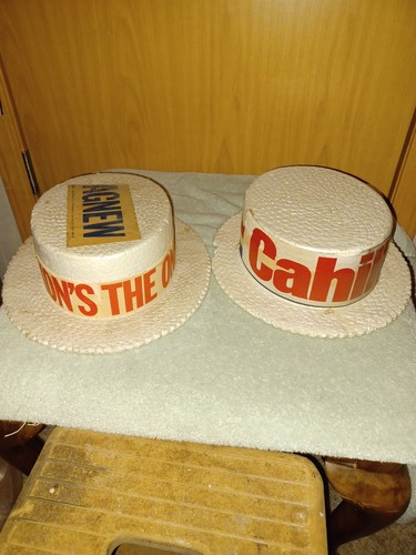 Lot of 2 Vintage Political Hats Agnew Nixon Cahill | eBay