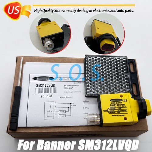 1PCS New For Banner Model: SM312LVQD Mini-Beam Fiber. Photoelectric ...
