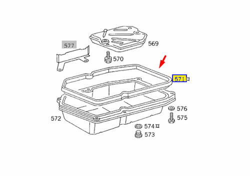 NEW MERCEDES-BENZ C W202 AUTO TRANSMISSION OIL PAN GASKET A1262711080 ...