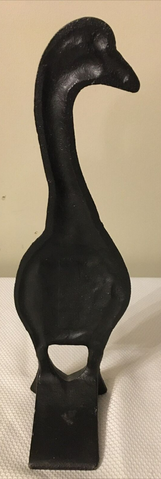 Vintage Cast Iron Goose Form Wedge Style Door Stop Duck ~13" High | eBay