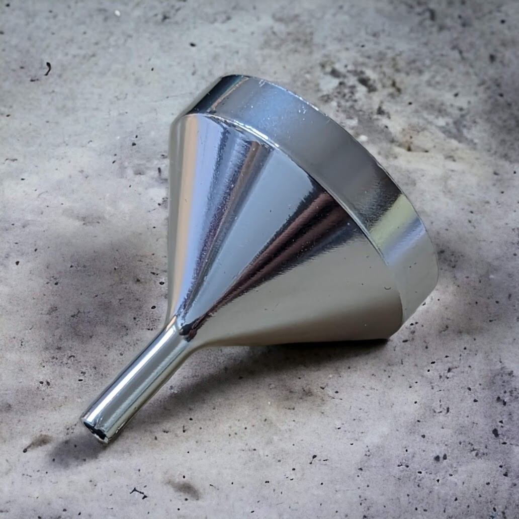 3 x Very Small Metal Funnels w thin spout for filling small bottles | eBay