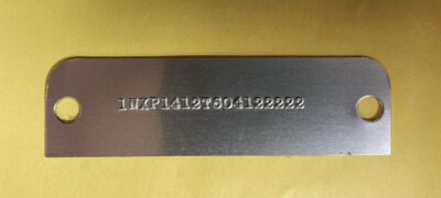 NEW! Metal - Aluminum ID Plate - Equipment Stamped with Your I.D ...