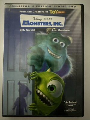 Monsters, Inc. (DVD, 2001, 2-Disc, Collectors Edition, Disney Pixar ...