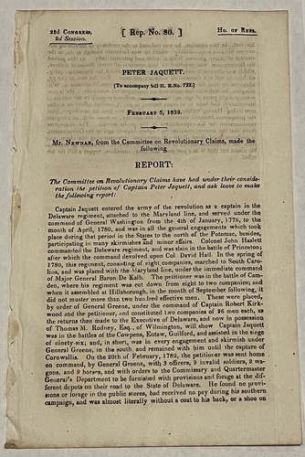 RARE 1833 REV. WAR DOC. CAPTAIN "SERVED UNDER THE COMMAND OF GENERAL ...