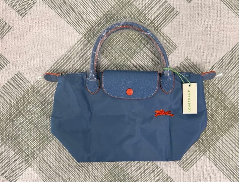 Longchamp Le Pliage Handbag Shoulder Tote Bag S Ocean Blue Nylon NEW ...