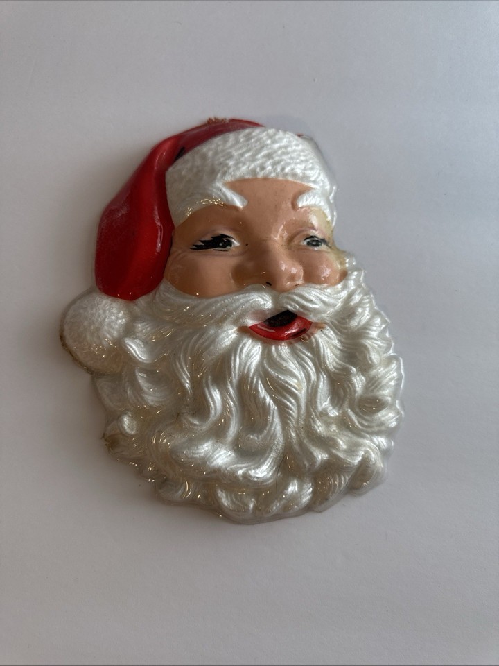 Vintage Styrofoam Santa Face MCM Christmas Ornament | eBay