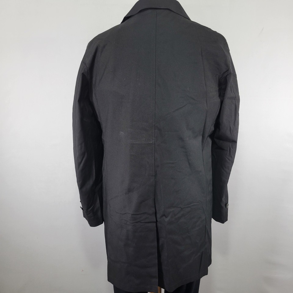 Michael Kors KASTANZA Men's Over Coat Trench Black Polyester Size 40L ...