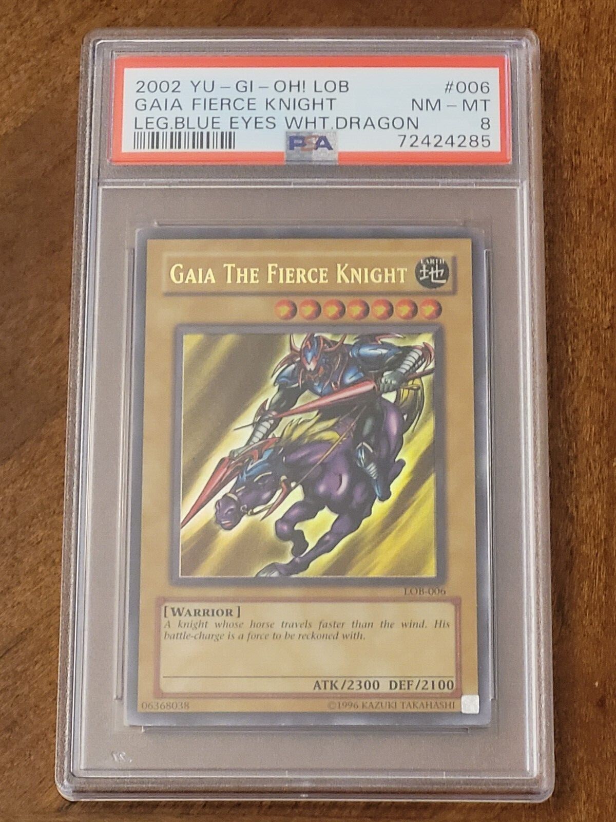 2002 Yu-Gi-Oh! TCG - Gaia The Fierce Knight - LOB-006 - PSA 8 (Near ...