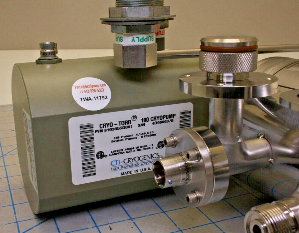 8103055G001 / HIGH VACUUM PUMP CRYO-TORR 100 CRYOPUMP / CTI CRYOGENICS ...