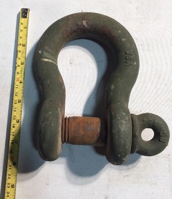 Galvanized 1 5/8",x 7.5" Screw Pin Shackle Clevis 1.5" x 10" Hook ...