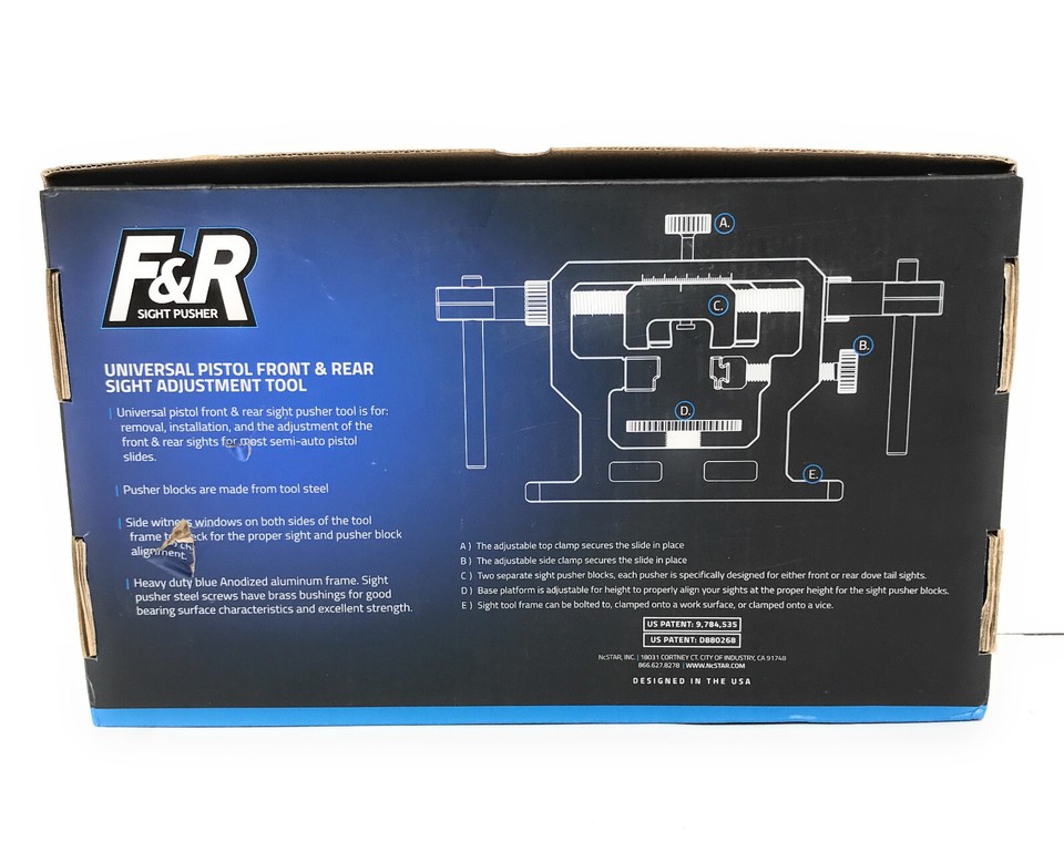 Vism Universal Hand Gun Pistol Front and Rear Sight Pusher Adjustment ...