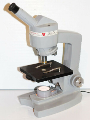 American Optical AO Spencer Sixty Microscope w/ 2 Objectives 10X & 43X ...
