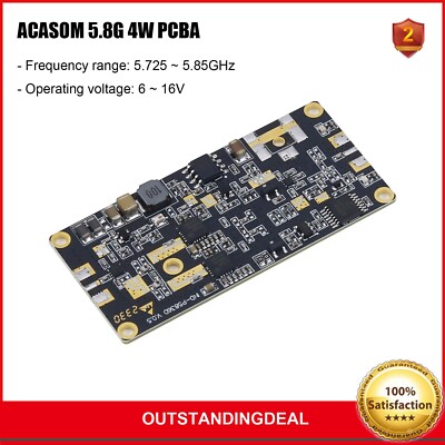 ACASOM 5.8G 4W PCBA Signal Booster Antenna Range Extender Module for RC ...