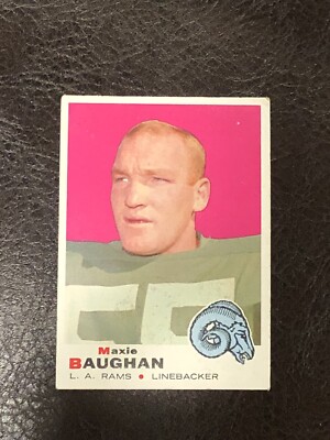 1969 Topps Football Maxie Baughan Card #169 EX Los Angeles Rams | eBay