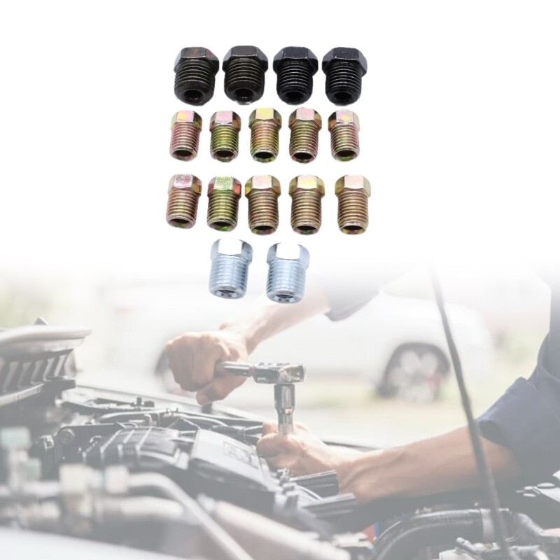 Brake Line Fittings Set For 3/16 Tube Inverted Flares Tube Nuts Kit 45 ...
