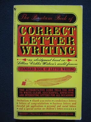 Bantam Book of Correct Letter Writing [Oct 01, 1983] Watson, Lillian ...