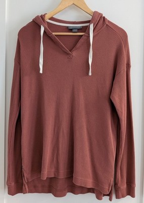 Free Fly Bamboo Blend Waffle Thermal Pullover Hoodie Top Womens L ...