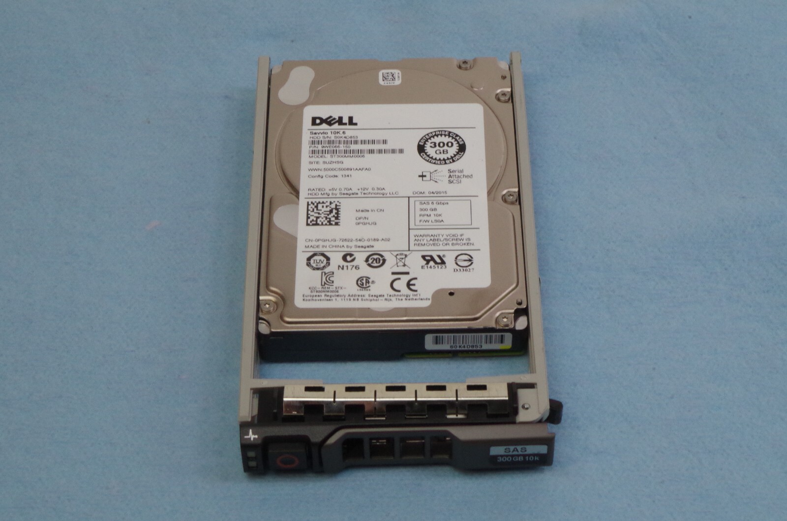 Dell PGHJG 2.5" 300GB 10K 64MB 6Gbps SAS Server Hard Drive ST300MM0006 ...