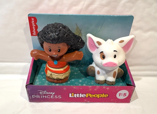 Fisher Price Little People Disney Princess Moana & Pua Her Pig Hard to ...