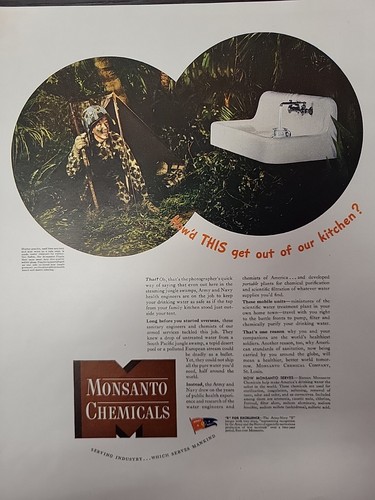 Monsanto Chemicals 1943 Fortune Magazine WW2 Print Ad Kitchen Sink ...