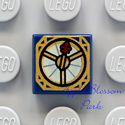 NEW Lego Magic Pirate COMPASS Tool 1x1 Decorated Blue TILE w/Gold Dial ...