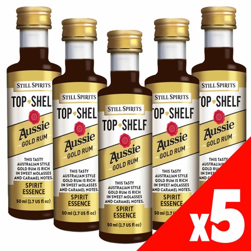 Still Spirits Top Shelf AUSSIE GOLD RUM Essence x5 50ml Spirit Making ...