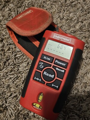 CRAFTSMAN TOOLS LASER TRAC 2’-50’ LASER GUIDED MEASURING TOOL, w/ CASE ...