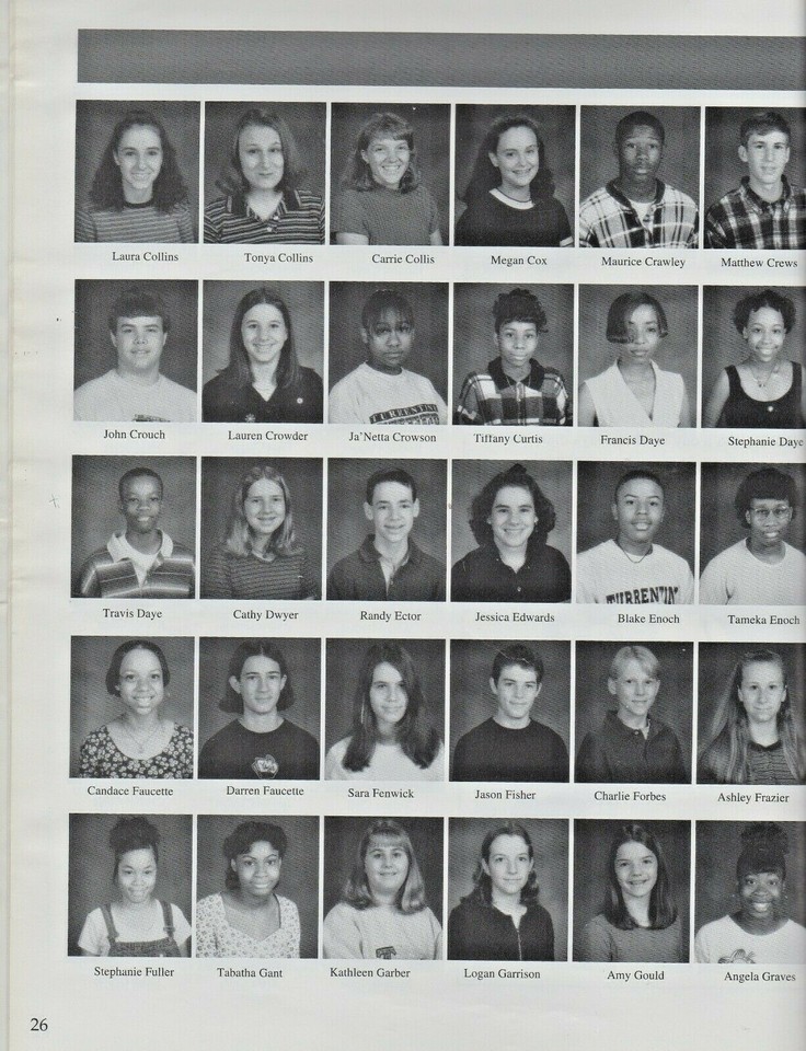 1997 "Trojan Memories" - Turrentine Middle School Yearbook - Burlington ...
