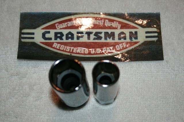 Craftsman 2pc Chrome Spark Plug Socket Set 3/8in Drive 6 Point Hand ...