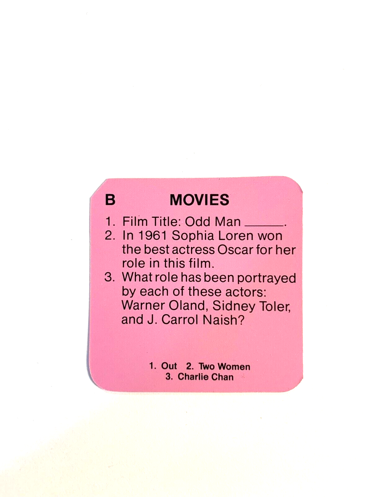 Charlie Chan - Vintage 1982 Trivia Board Game Card | eBay