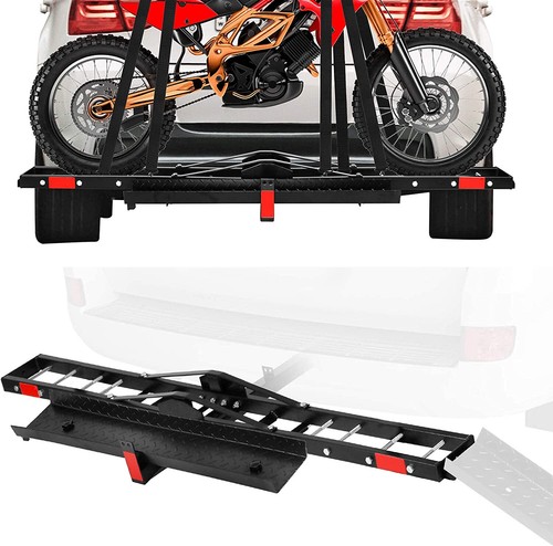 Motorcycle Carrier Scooter Dirt Bike Hitch Mount 600LBS Rack Ramp | eBay
