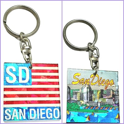 San Diego Sparkling Keychain California Keyring Souvenir Bag Tag Travel ...
