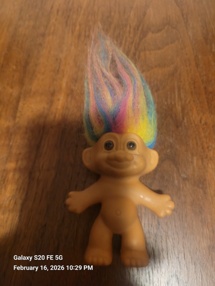 Vintage Russ Troll Doll with Rainbow Hair 3” Collectible Figure | eBay