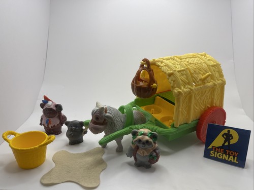 Star Wars Kenner Preschool Ewok WOODLAND WAGON Play Set COMPLETE w/Rug ...