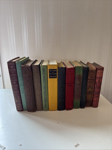 Lot of 12 Vintage Antique Hardcover Books Mixed Color Rare Old Decor | eBay