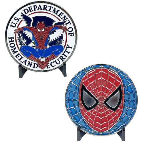 BL11-009 Homeland Spidey Challenge Coin Border Patrol CBP TSA FAM FEMA ...