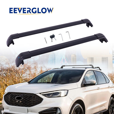 Crossbars Fit for Ford Edge 2015-2024 Black Roof Rack Rail Adjustable ...