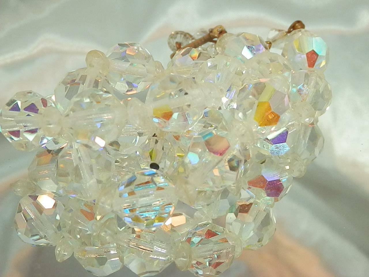 Classic AB Crystal Large Crystals Signed Lisner Neck… - Gem