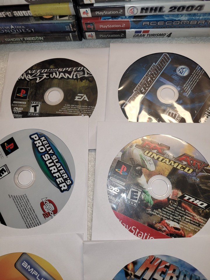 Huge Lot Of 60 Ps2 Games PlayStation 2 -All disc only Some With Cases ...