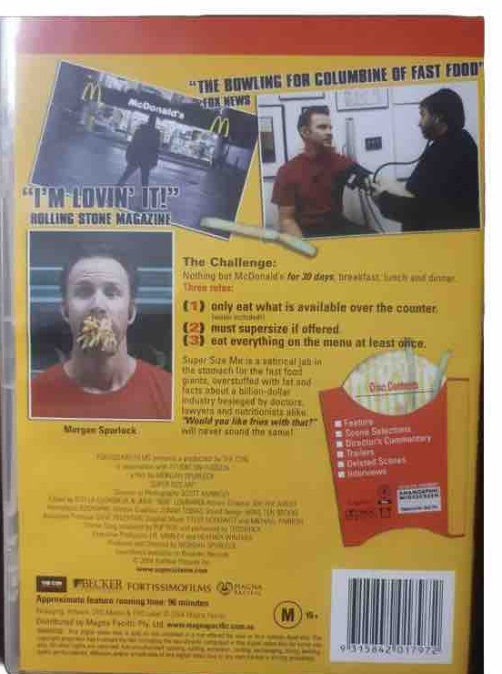 Super Size Me (DVD, 2004) Morgan Spurlock 9315842017972 | eBay