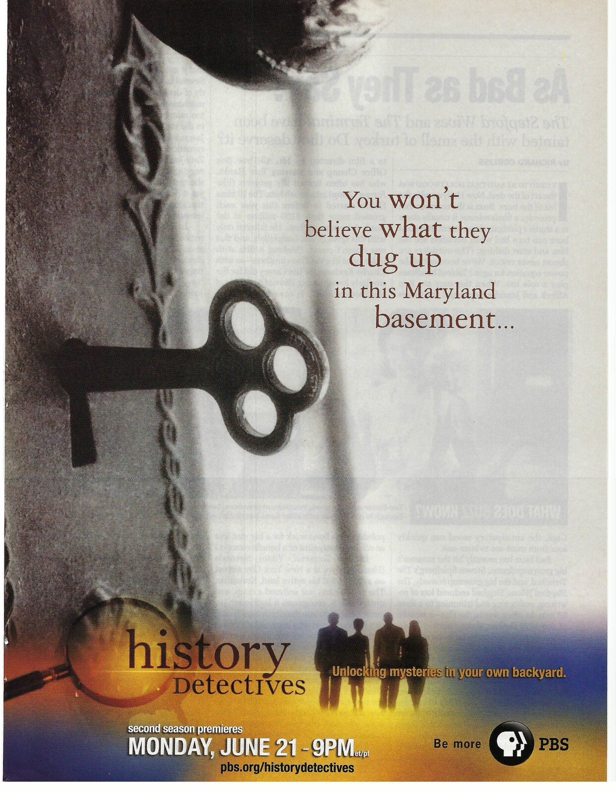 2004 PBS History Detectives Unlocking Mysteries TV Show Channel Print ...