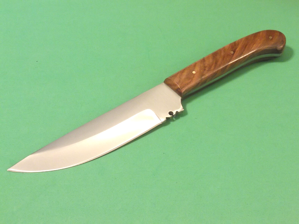 LARGE PATCH KNIFE 203294 Brown wood full tang blade knife 8 1/2 ...