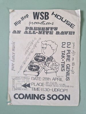Rave Flyer - Acid House - 1988 or 1989 | eBay UK