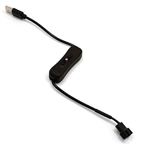 2 Pack USB to 3-Pin / 4-Pin PWM 5V USB Sleeved Fan Power Adapter Cable ...