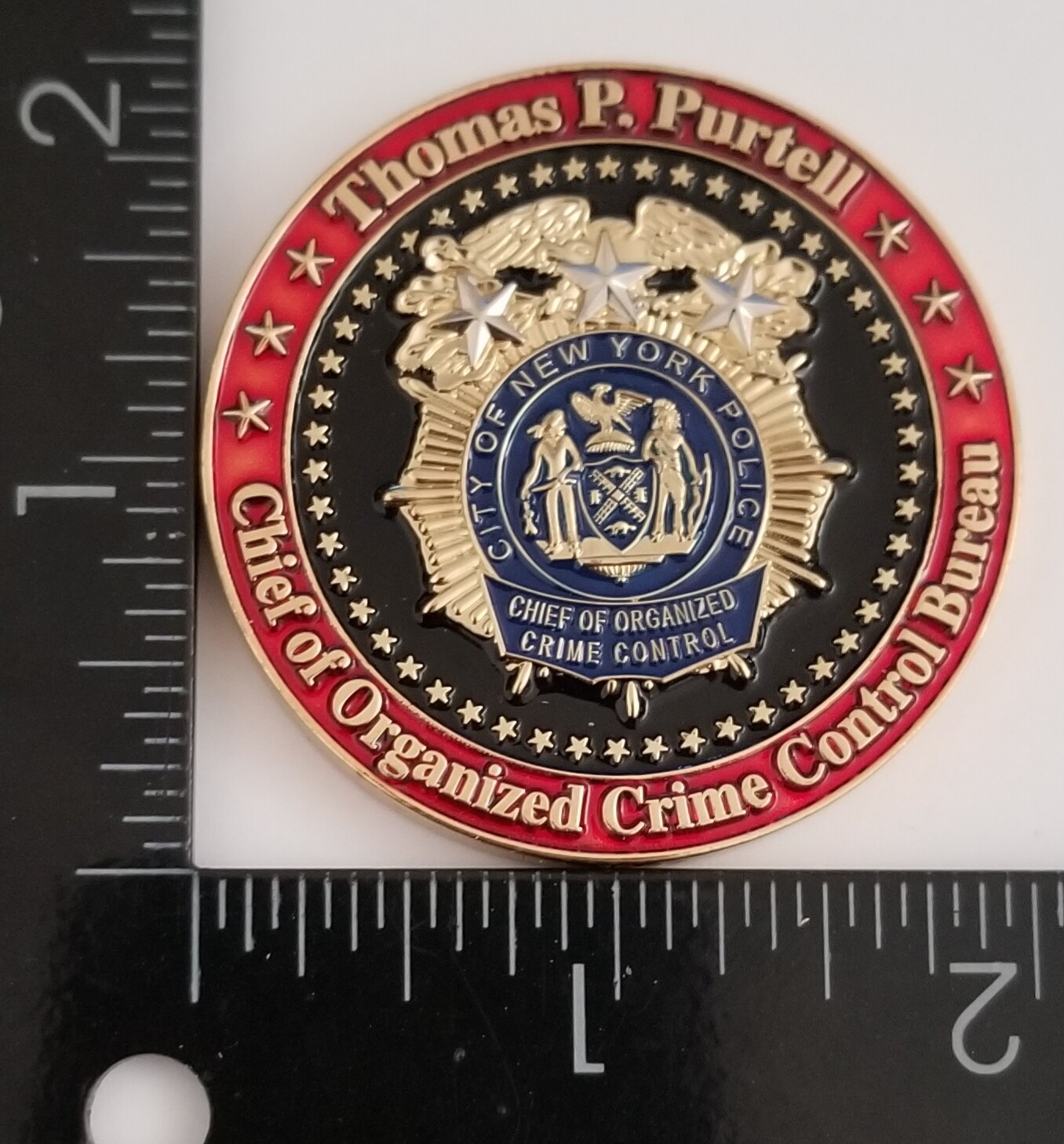 NYPD OCCB 45 YEAR ANNIVERSARY CHIEF THOMAS P PURTELL CHALLENGE COIN | eBay