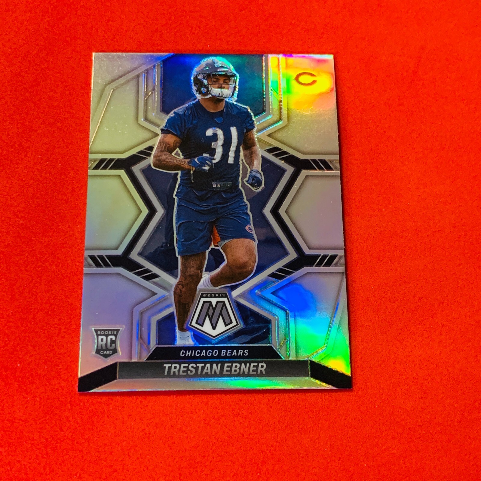 Trestan Ebner ROOKIE PRIZM Chicago Bears 2022 Mosaic PARALLEL Card 356 ...