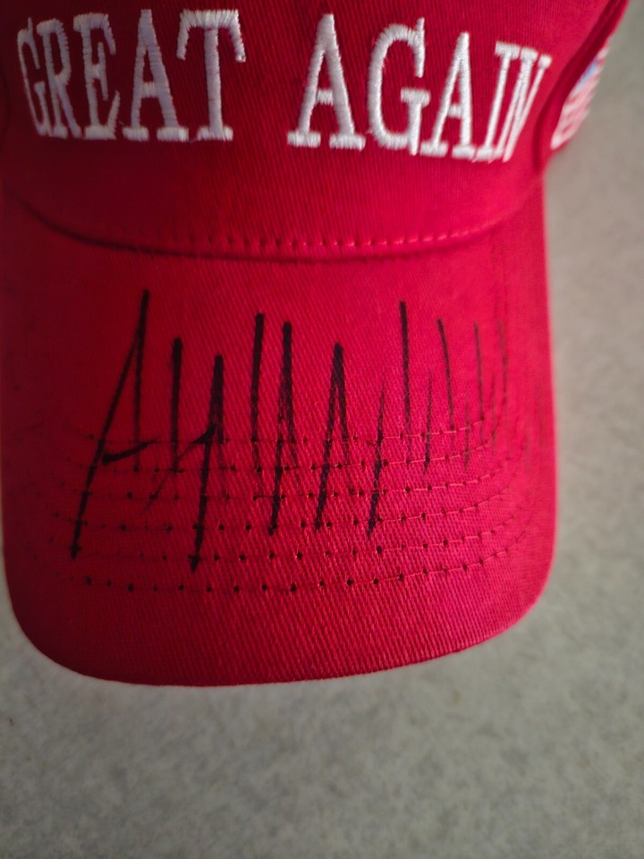 DONALD TRUMP PRESIDENT 45-47 SIGNED AUTOGRAPHED MAGA CAMPAIGN HAT TSA ...