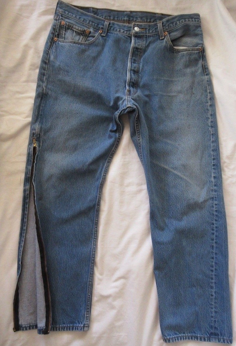 LEVI'S 501 Button Fly Jeans Men's 40 X 34 (38 X 29) RIGHT LEG 23" CAST ...